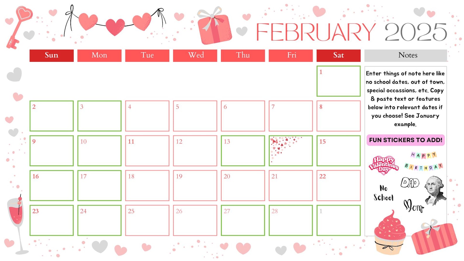 2025 Fun Design Co-parenting Calendar | Fully Editable Canva Download ...