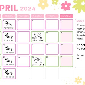 2025 Fun Design Co-parenting Calendar | Fully Editable Canva Download ...