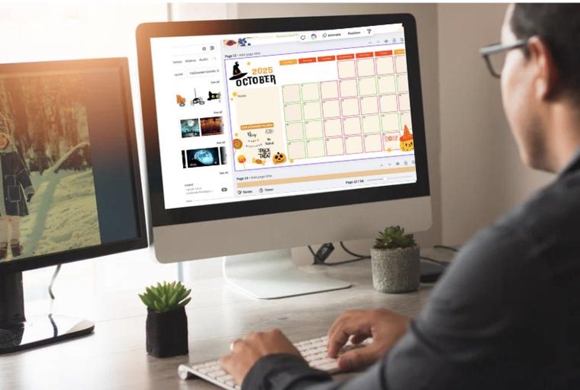 2025 Fun Design Co-parenting Calendar | Fully Editable Canva Download ...