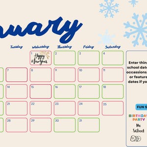 2025 Fun Design Co-parenting Calendar | Fully Editable Canva Download ...