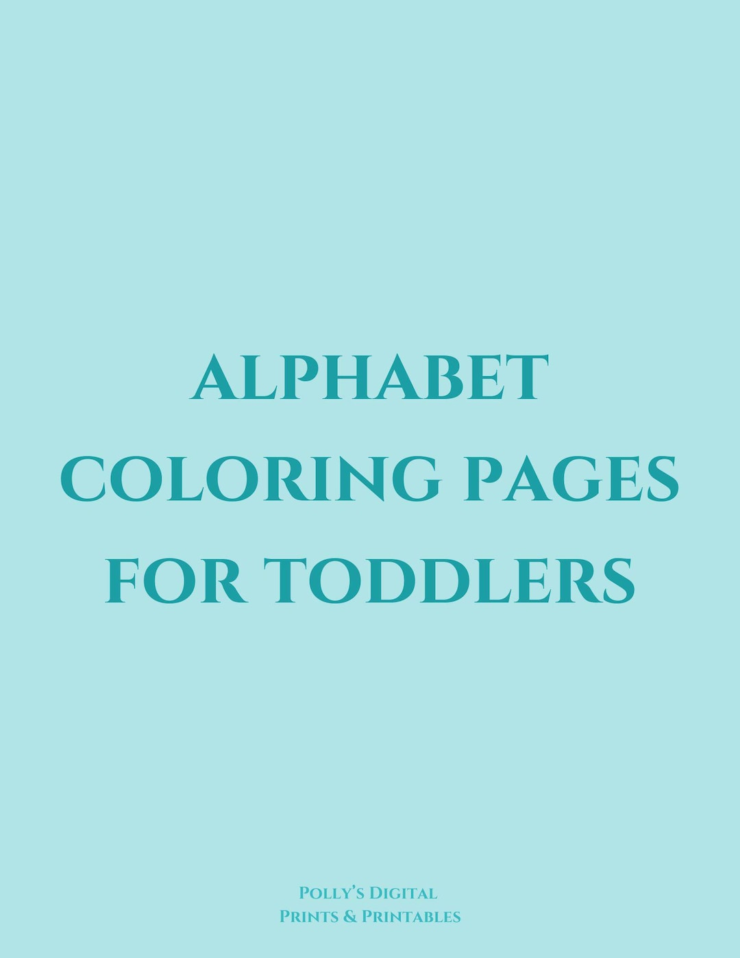 Alphabet Coloring Pages for Toddlers - Etsy
