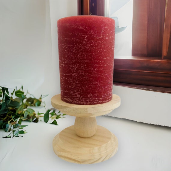 QTY 1 Natural Wood Pillar Candlestick Holders DIY Wedding Accents Wedding Table Candlestick Holders Table Decor Home Decor Riser Etsy UK