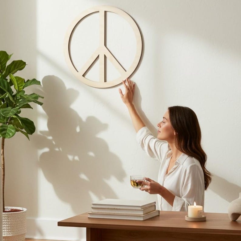Wood Peace Sign Baltic Birch Multiple Sizes and Thicknesses Available ...