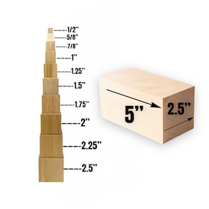 QTY 1- Large Solid Wood Blocks – Multi-purpose Baby Shower, Picture ...