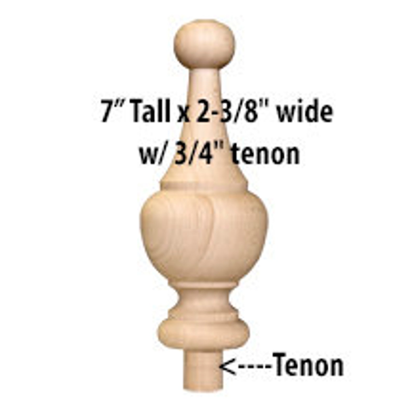 QTY 1 7 Tall Finials Bedpost Finial Chair Finial Jar - Etsy