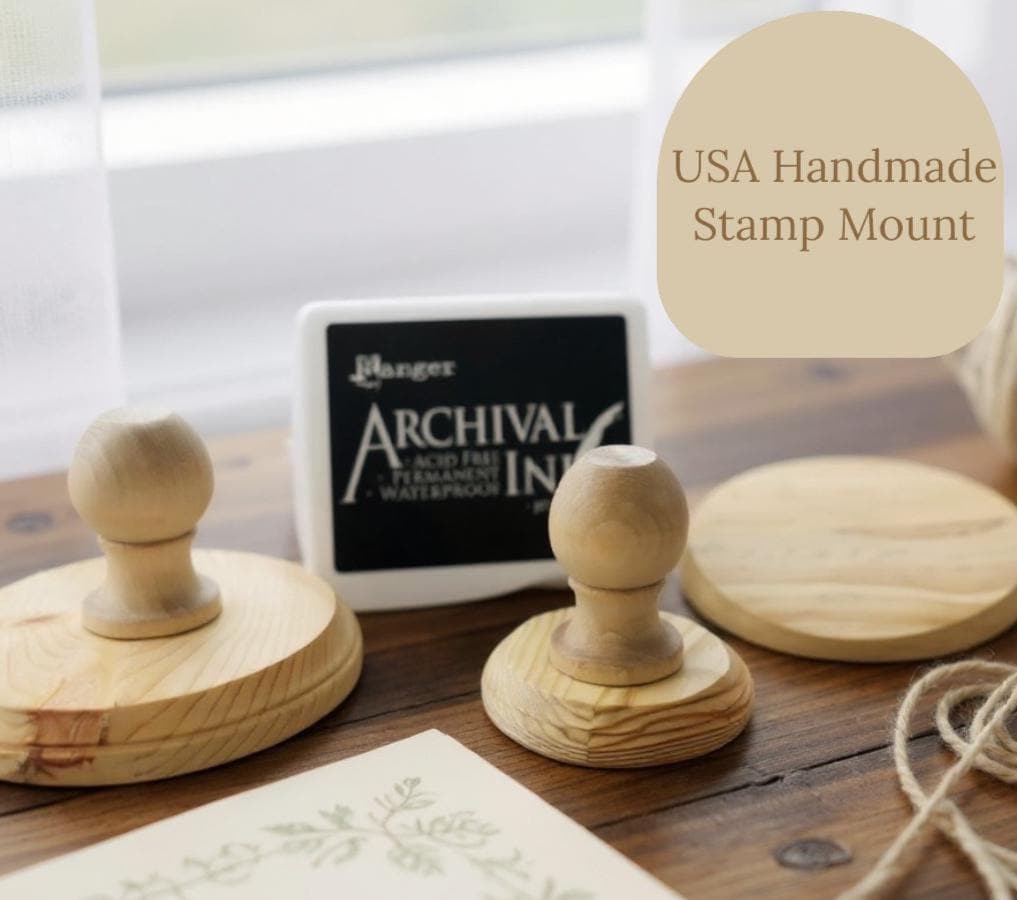 Mount for Stamp Blank Large Rubber Stamp Block Add Your Own Stamp Wood ...