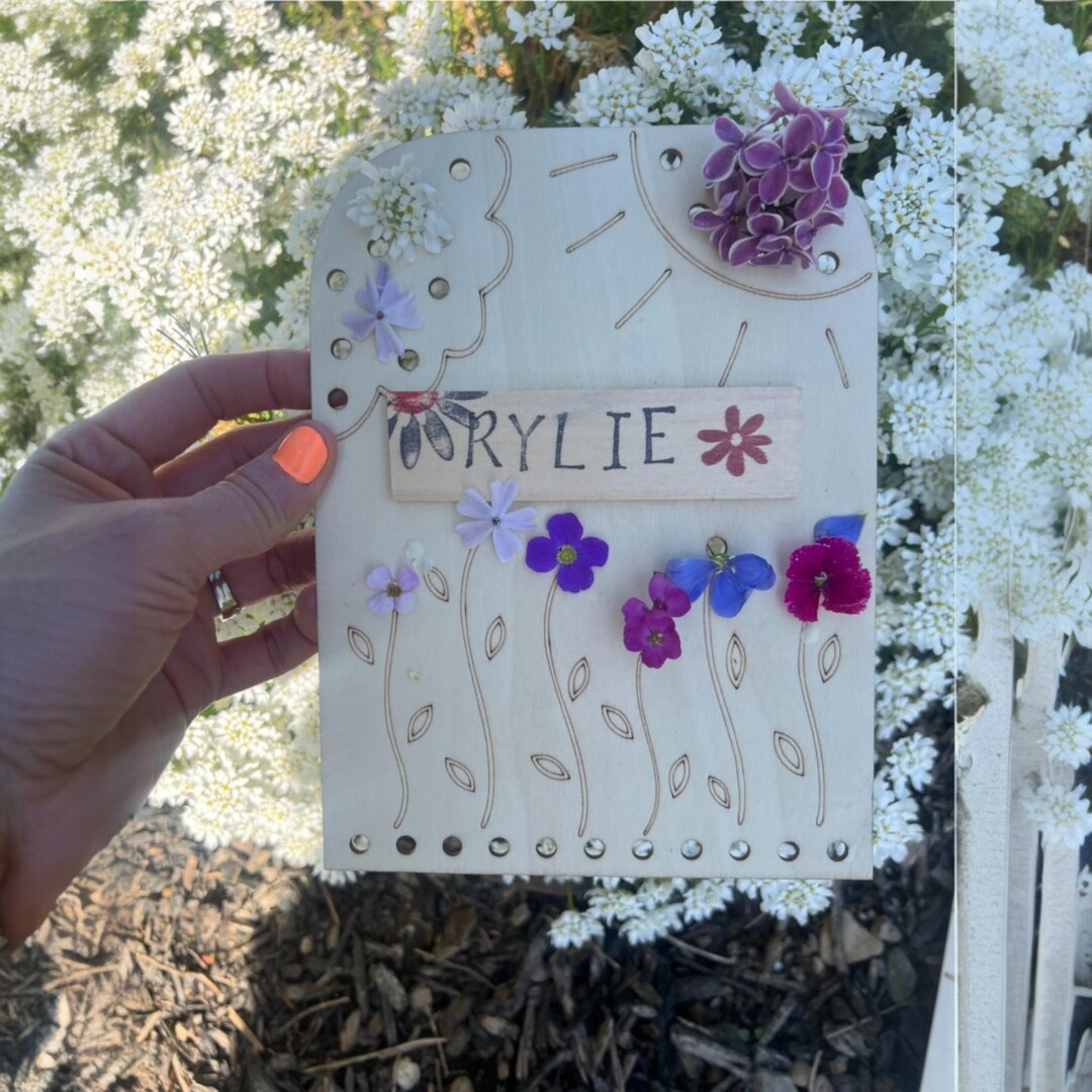 Nature Wood Board, Flower Picking Board, Sensory Play, Outdoor Activity ...