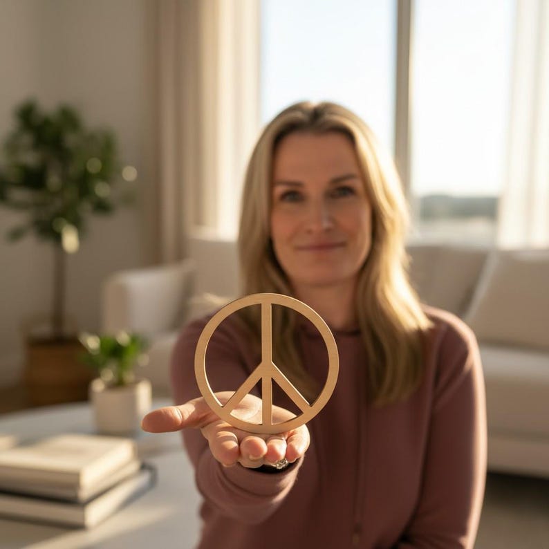 Wood Peace Sign Baltic Birch Multiple Sizes and Thicknesses Available ...