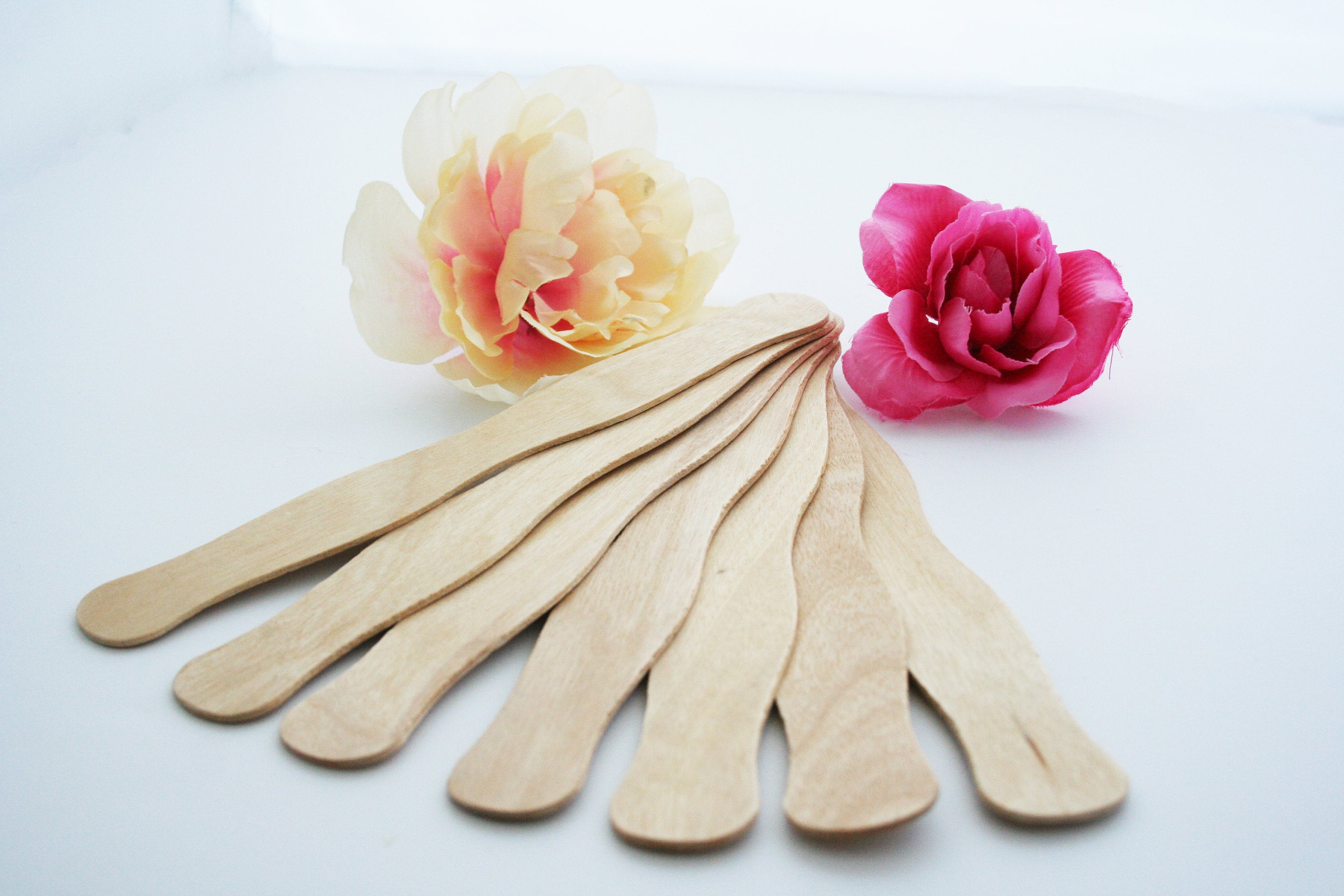 QTY 100 8 Fan Sticks Paddle Fan Stick Wooden Fan - Etsy UK