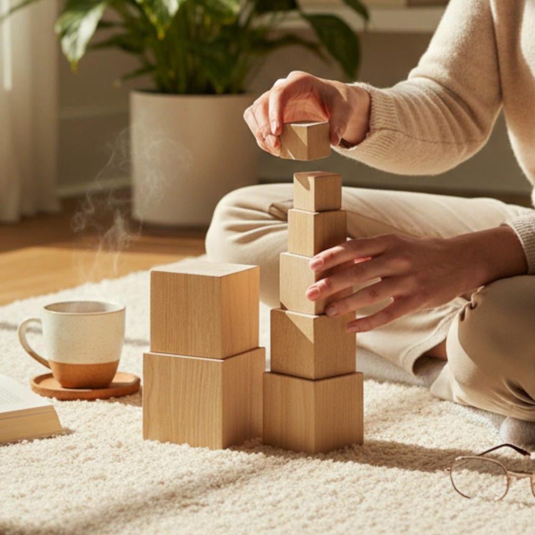 Large Solid Wood Blocks Baby Shower Picture Wood Cube Yahtzee Blocks ...