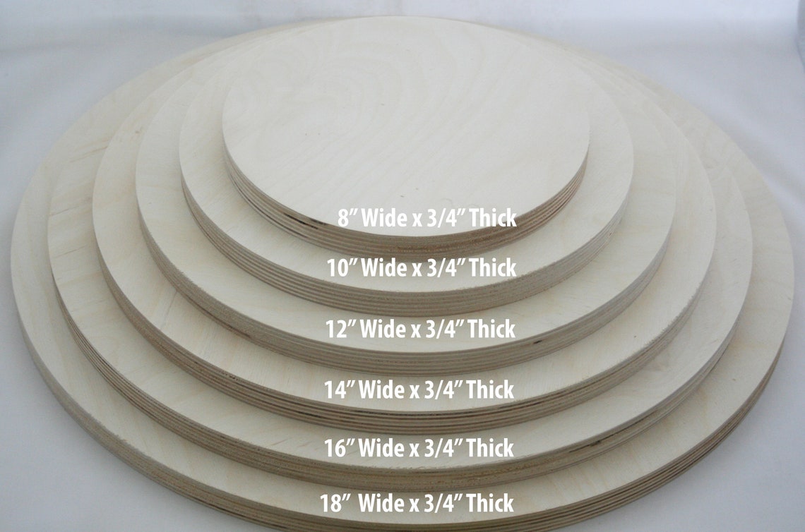 1 14 16 18 Inch Wooden Circles 3/4 thick Unfinished | Etsy