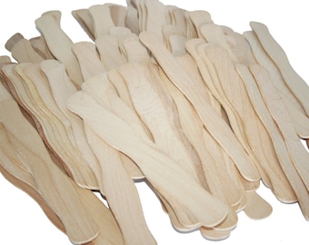 Paddle Fan Sticks Wooden Wavy Paddle to Make Your Own Hand Fans ...