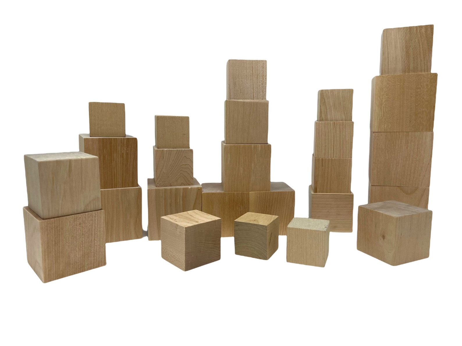 Large Solid Wood Blocks Baby Shower Picture Wood Cube Yahtzee Blocks ...