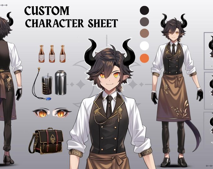VTUBER - Anime Character Design Commission / Consept / Cute Fantasy ...
