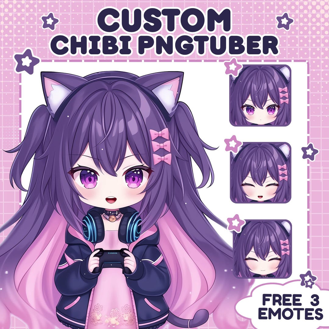 Custom Chibi Pngtuber, Pngtuber Model, Png Tuber, Pngtuber Commission ...
