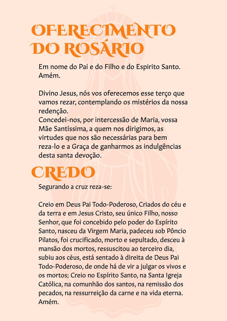 Portuguese Holy Rosary Guide - A5 Printable (PDF) - Etsy