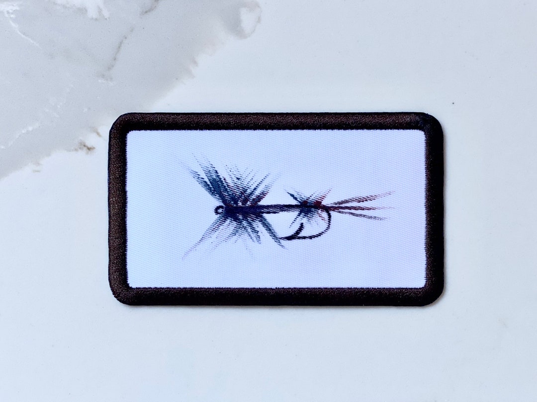 Handpainted Fly Fishing Patch - Green & Brown - Etsy