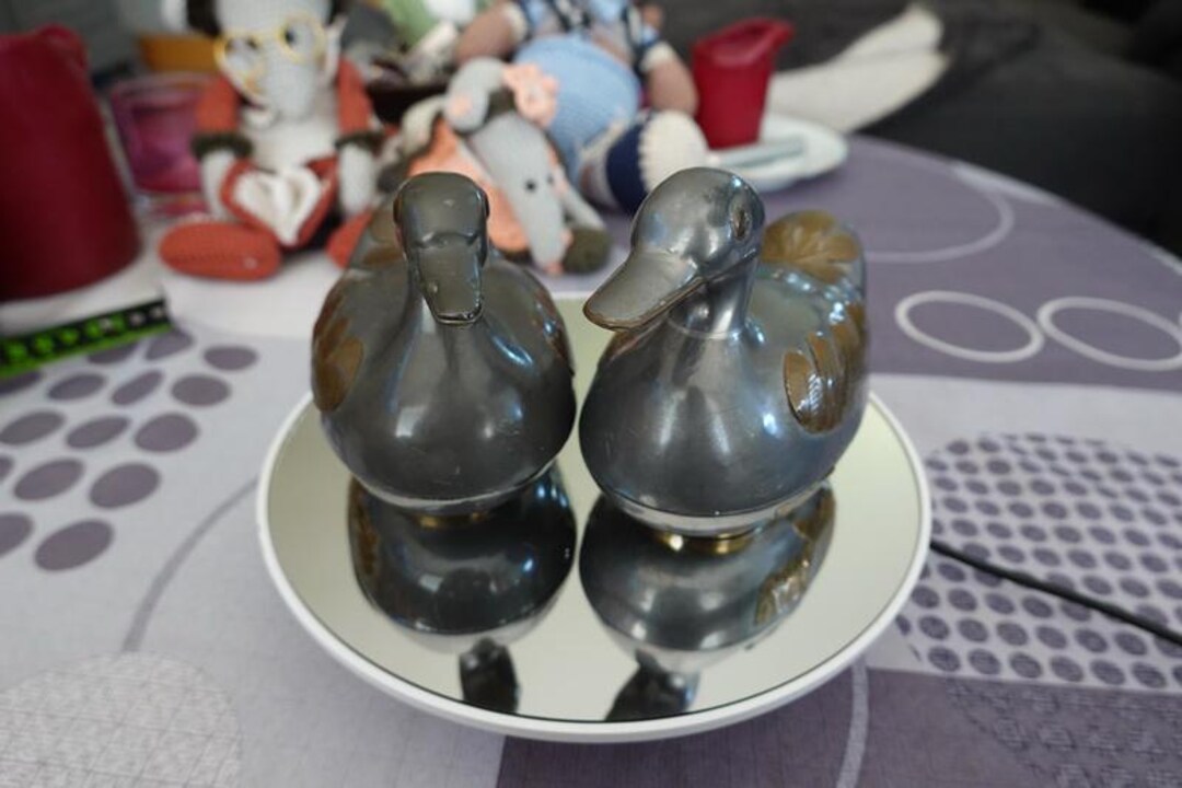 Beautiful Tin Ducks With Copper Accents, Made in Hong Kong, to Store ...