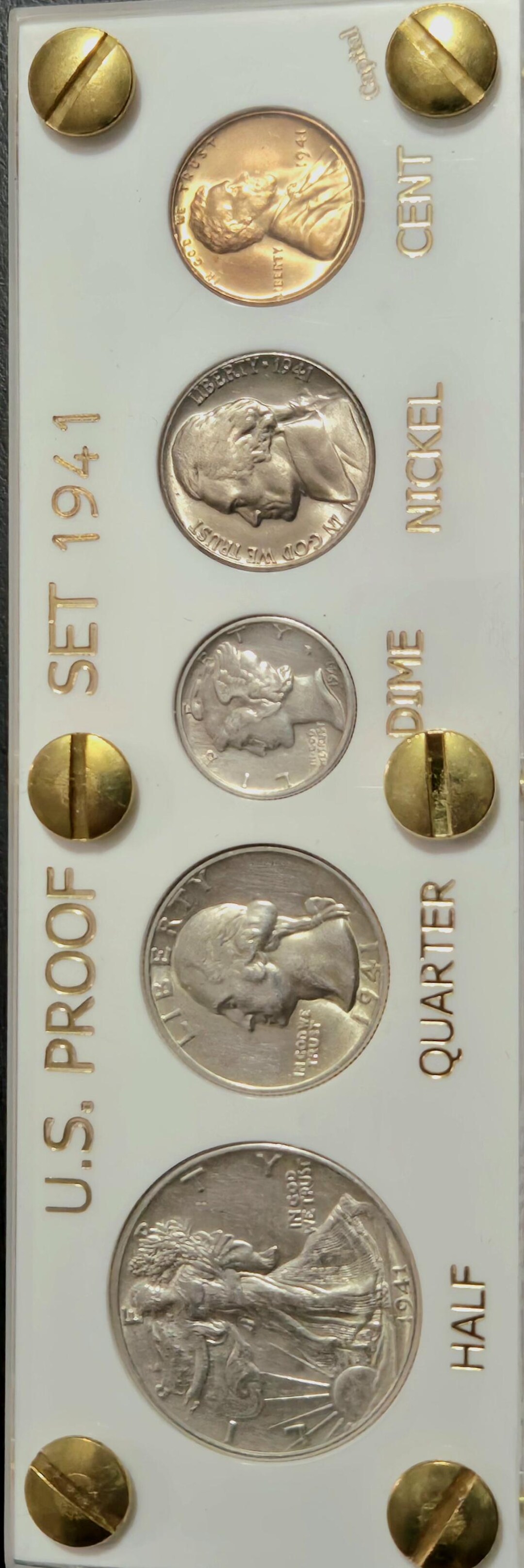 1941 Proof Set, in Capitol Coin Holder With MS Coins - Etsy