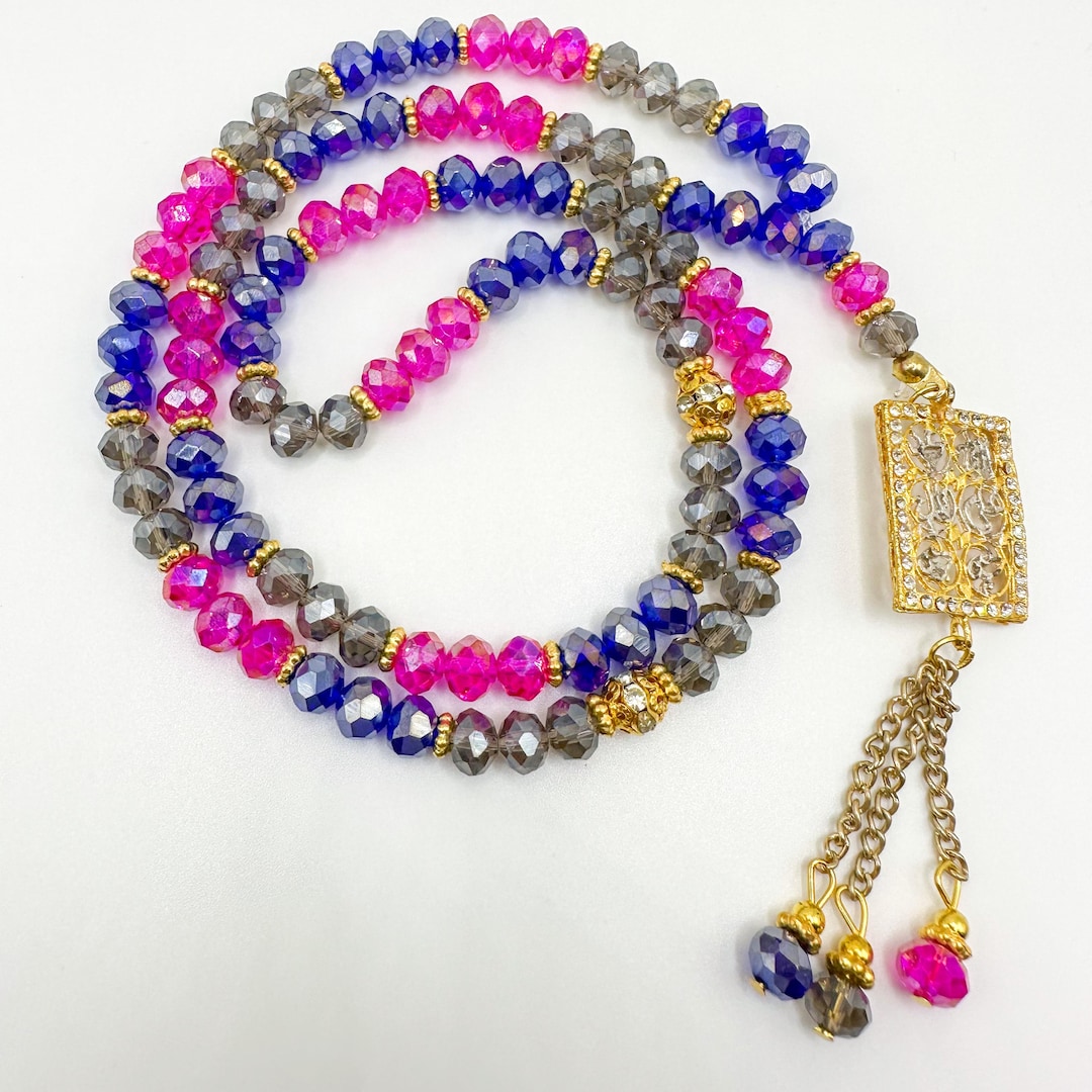 Multi-color Crystal Islamic Prayer Beads - 99 Tasbih Misbaha - Etsy