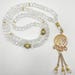 White Translucent Crystal Islamic Prayer Beads With Pendant, 99 Beads ...