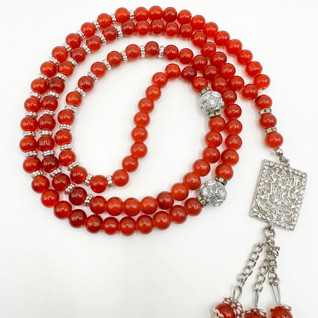 Maroon Islamic Prayer Beads: 99-bead Tasbih Misbaha Rosary - Etsy