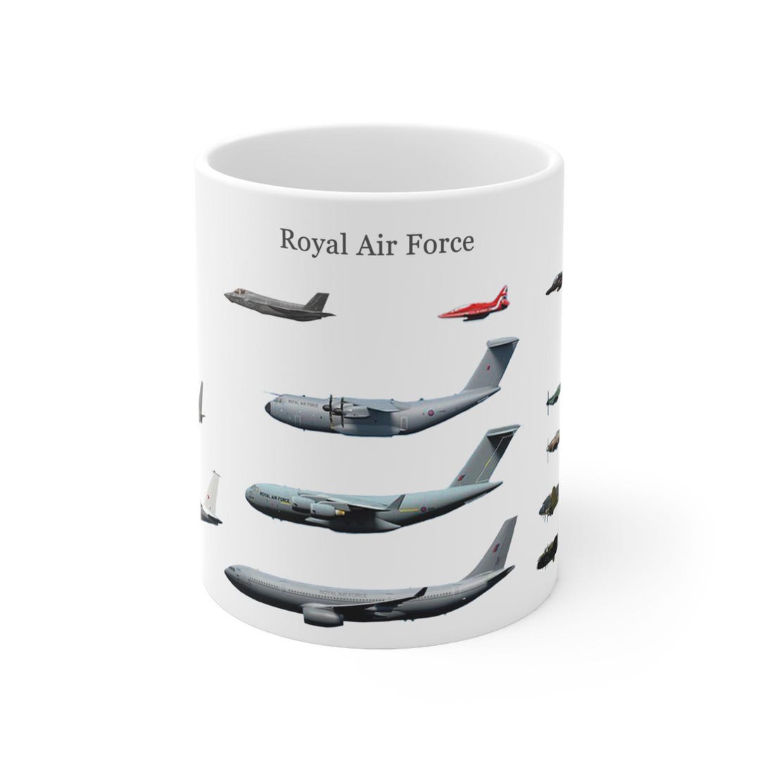 Royal Air Force Aircraft Mug, RAF Plane Ceramic Coffee Cup, Aviation ...