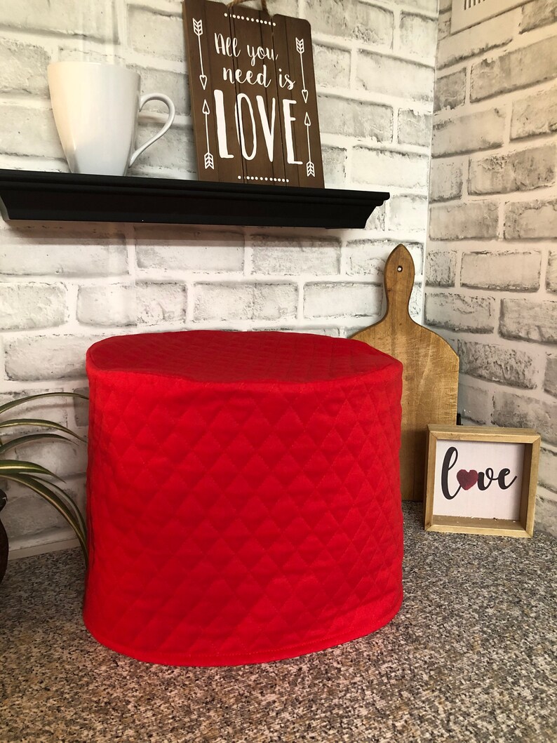 Crock Pot Cover Red Quilted Fabric Ready to Ship Next Business | Etsy