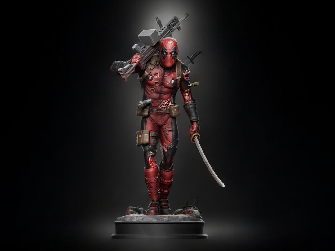 Deadpool Sculpture STL File 3D Printer File - Etsy