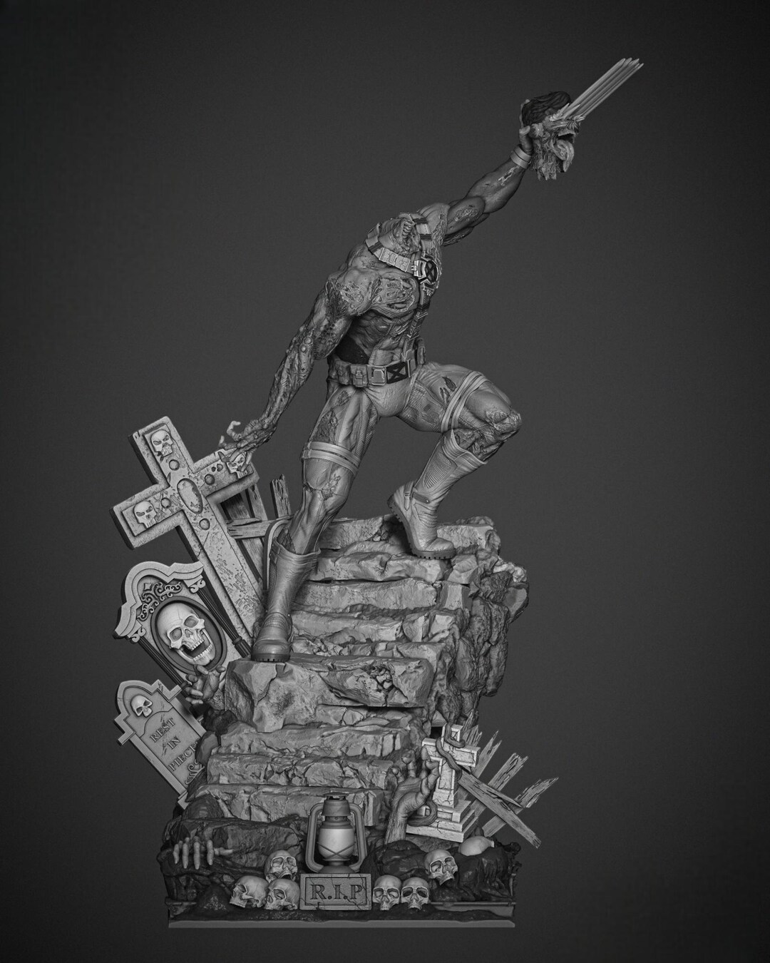 Cyclops Zombie Sculpture & Bust STL File / 3D Printer Files / High ...