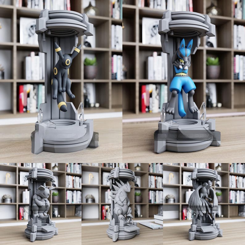Pokemons in Lab 5 Figures Set STL File / 3D Printer File / Lucario ...