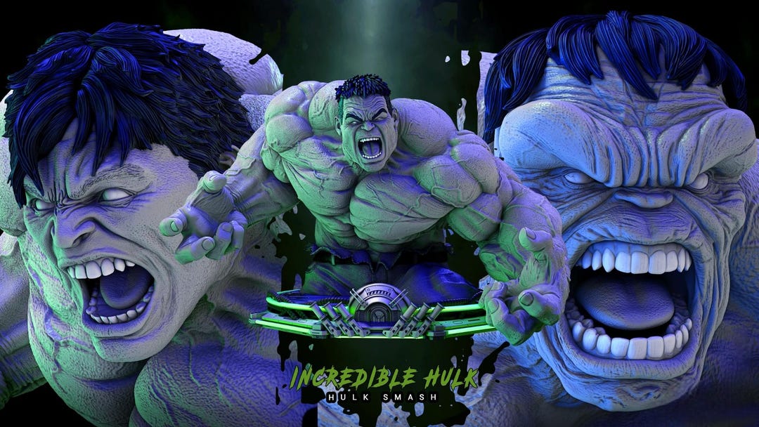 Hulk Bust STL File / Presupported Unsupported Files / 3D Printer File ...