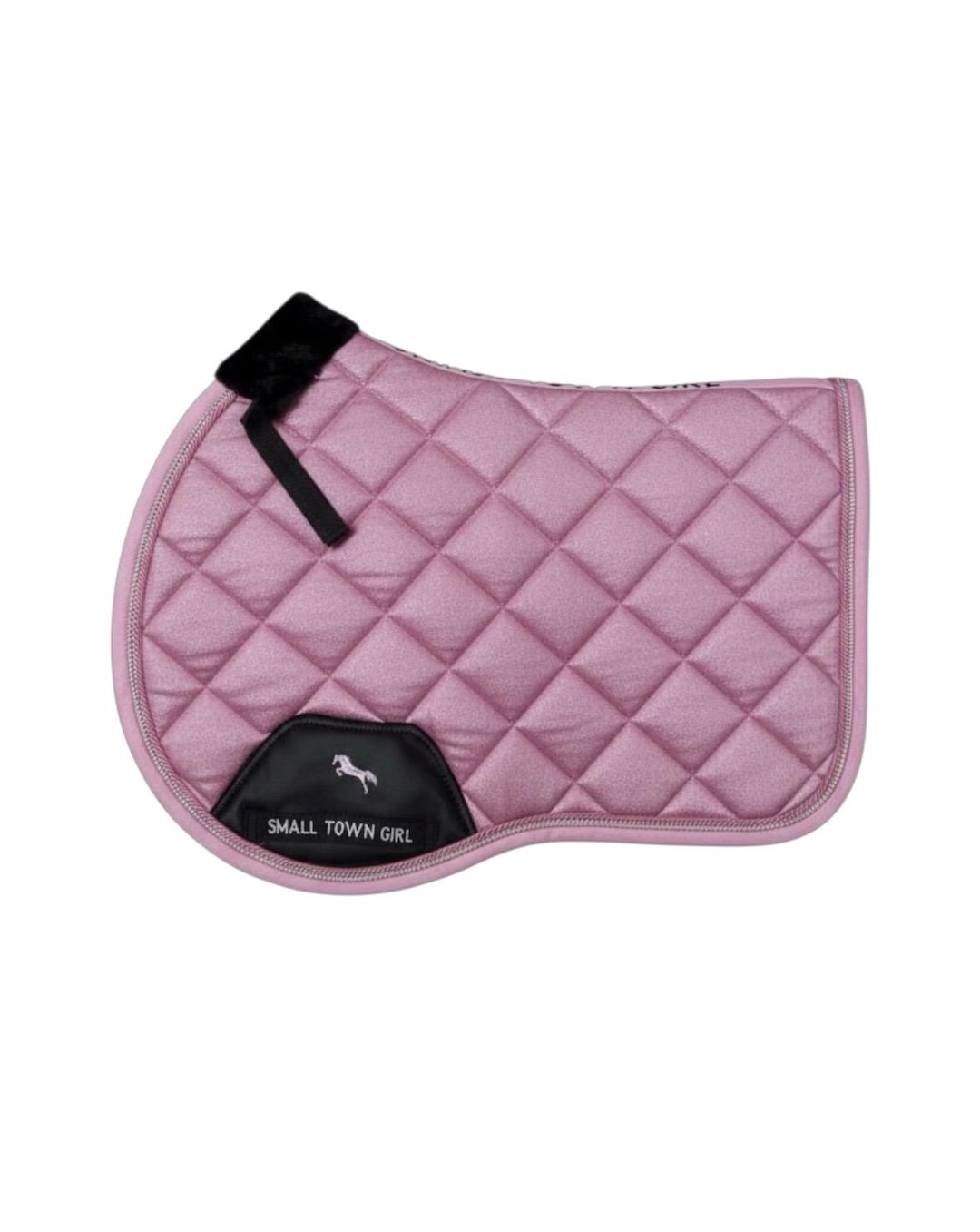 Pink Glitter & Rhinestone Saddle Pad – Glam Equestrian Style | Small ...