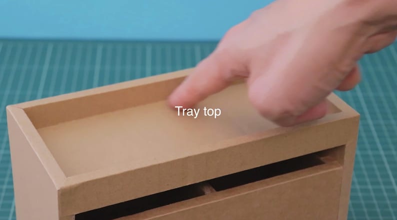 DIY | Cardboard Crafts - A Tilt Down Box A4 Printable 1/2 Scale ...
