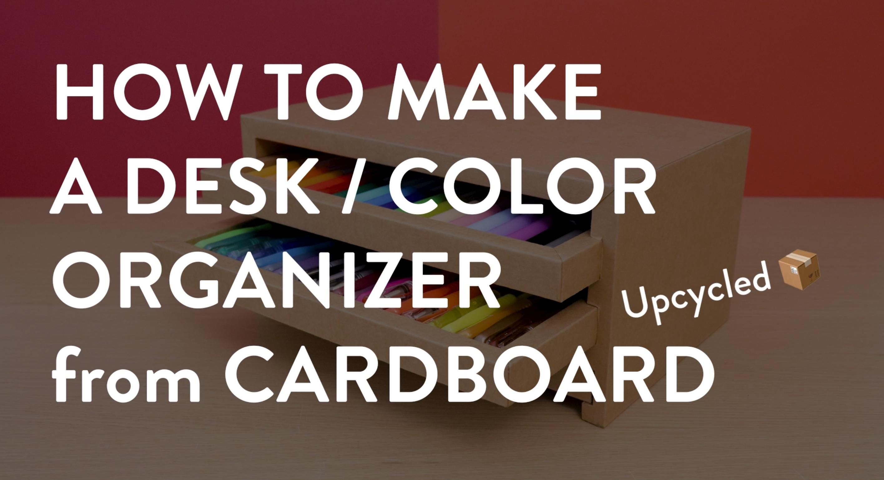 Cardboard Crafts DIY - Desk Organizer : A4 Printable Template (PDF) - Etsy