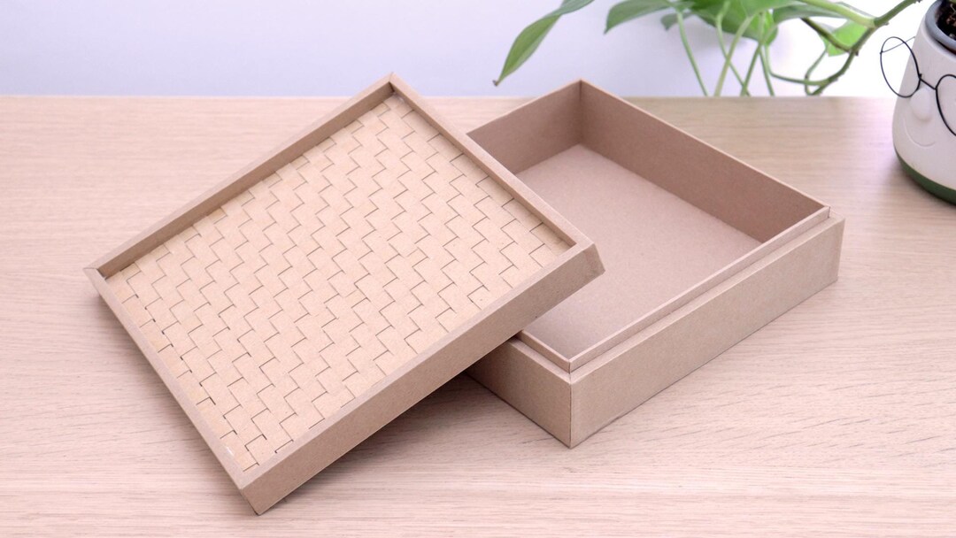 A4 Printable PDF 1/2 Scale Template - A Handwoven Box With Cardboard ...