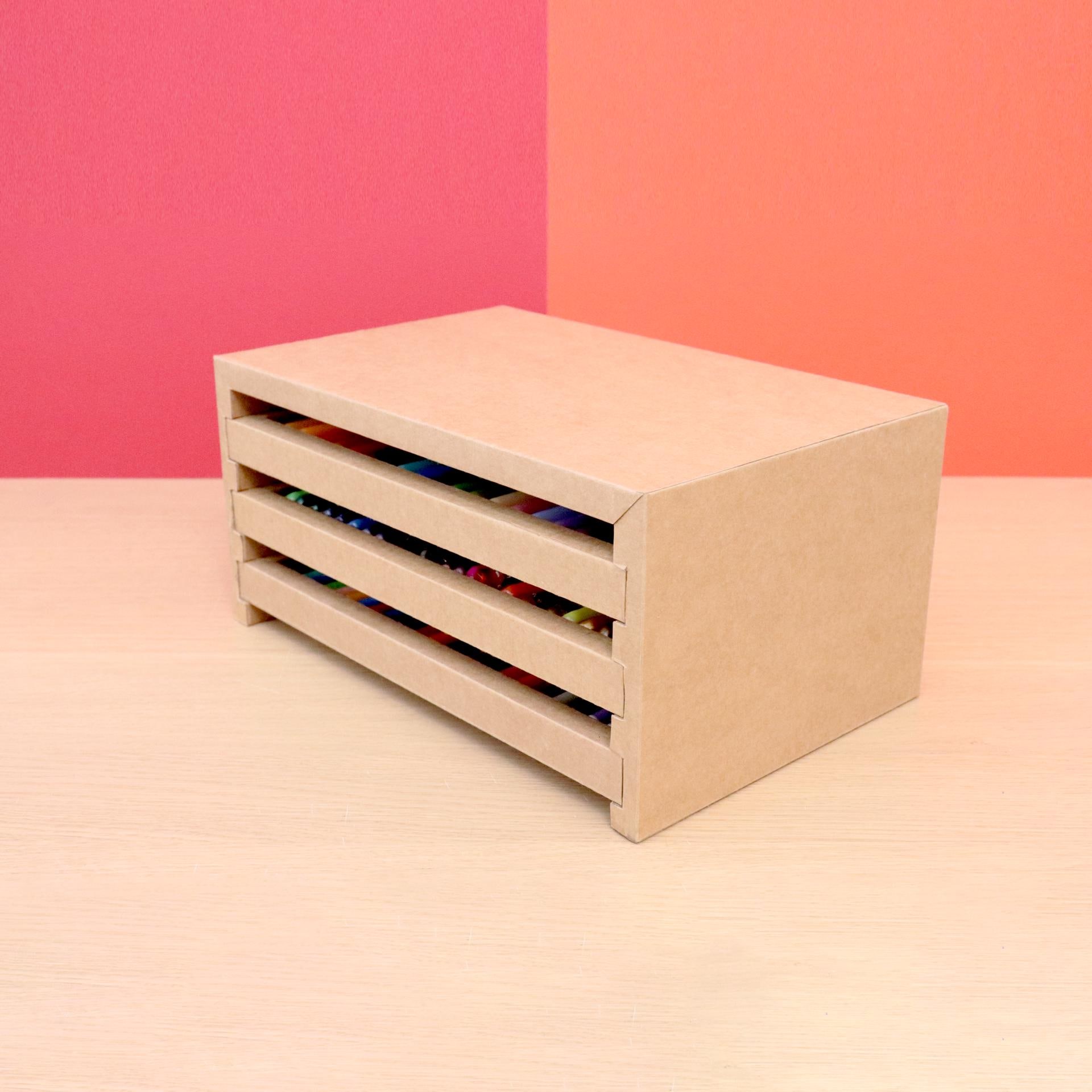 Cardboard Crafts DIY - Desk Organizer : A4 Printable Template (PDF) - Etsy