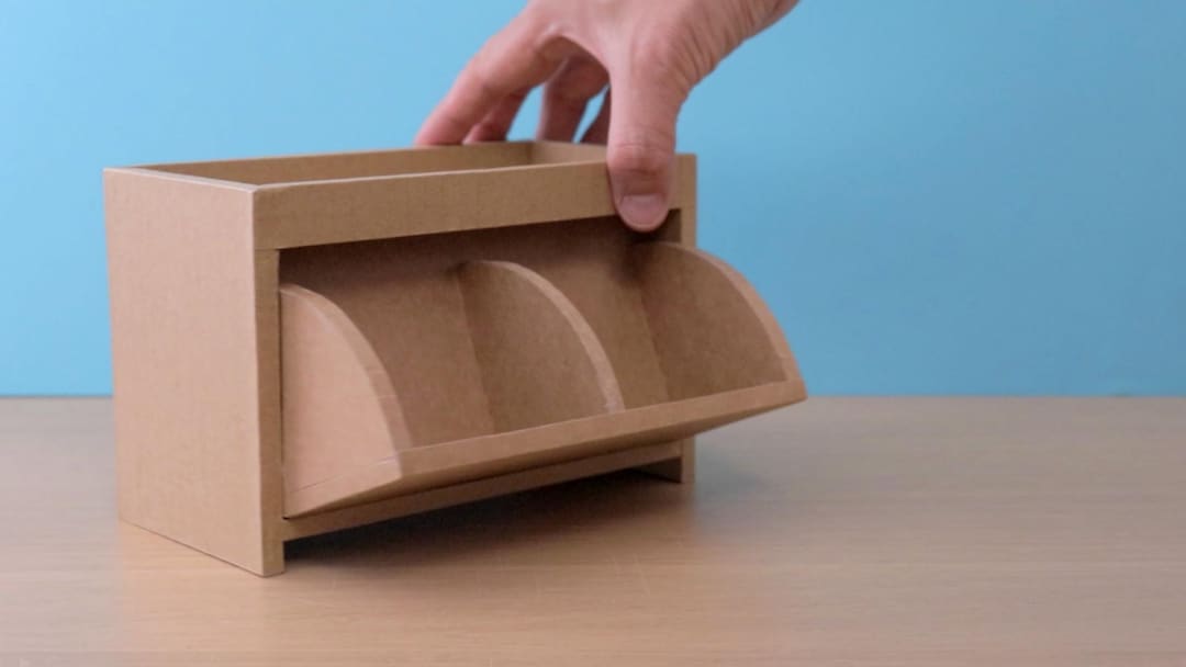 DIY | Cardboard Crafts - A Tilt Down Box A4 Printable 1/2 Scale ...