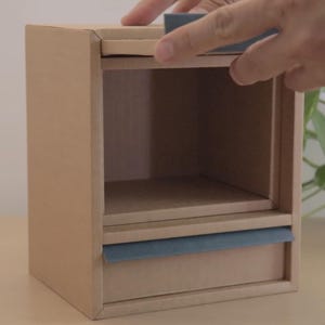 Cardboard Mini Cabinet Template: A4 Printable 1/2 Scale (PDF) - Etsy