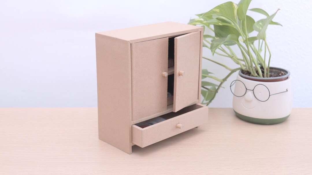 A4 Printable 1/2 Scale PDF Template for A Mini Cabinet [cardboard DIY ...