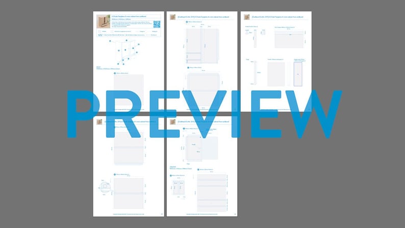 A4 Printable 1/2 Scale PDF Template for A Mini Cabinet [cardboard DIY ...