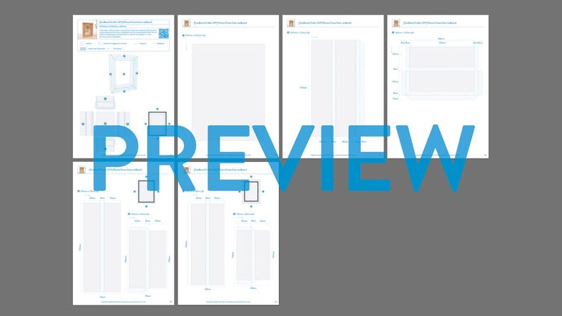 A4 Printable 1/1 Scale PDF Template -picture Frame From Cardboard ...