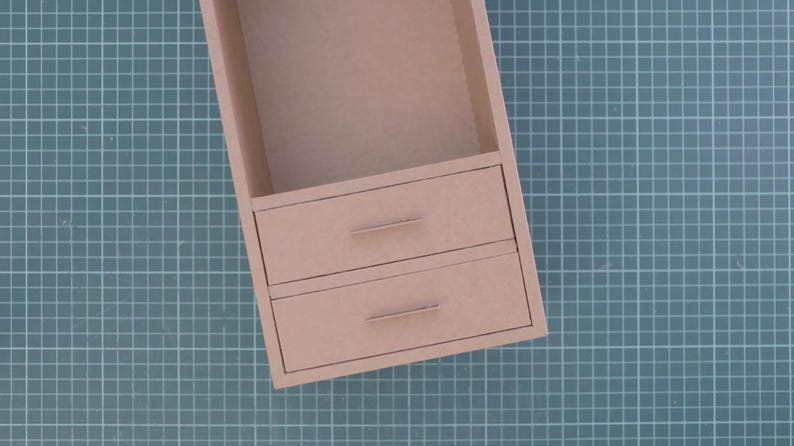 DIY | Cardboard Crafts - A Wall Cabinet A4 Printable 1/2 Scale Template ...
