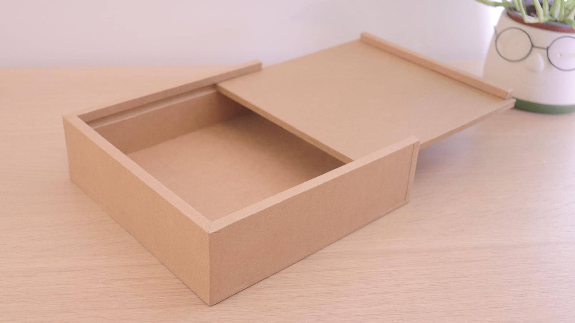Cardboard Crafts | DIY- A Sliding Lid Box From Cardboard ...