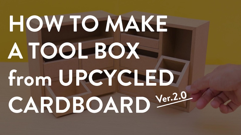 DIY | Cardboard Crafts - A Tool Box A4 Printable 1/2 Scale Template - Etsy
