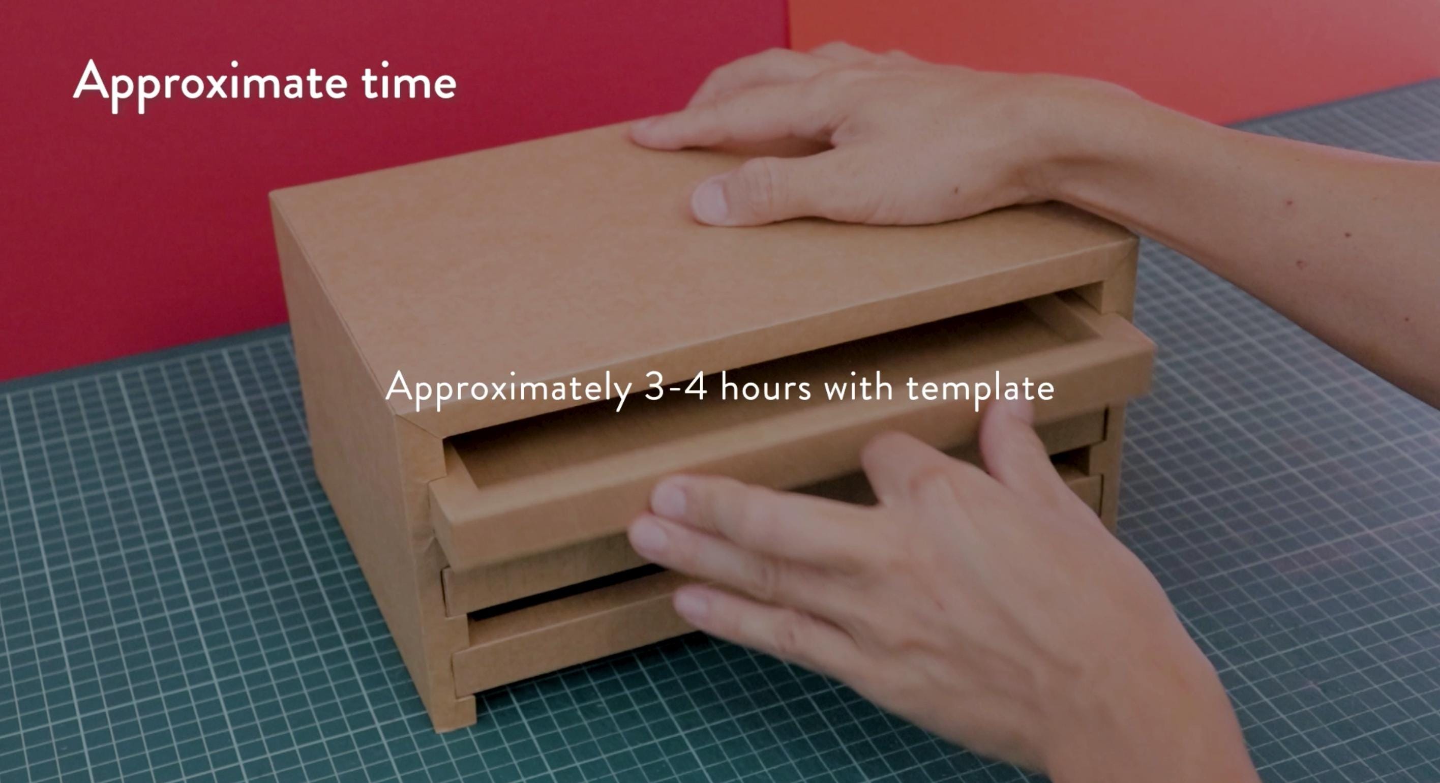 Cardboard Crafts DIY - Desk Organizer : A4 Printable Template (PDF) - Etsy
