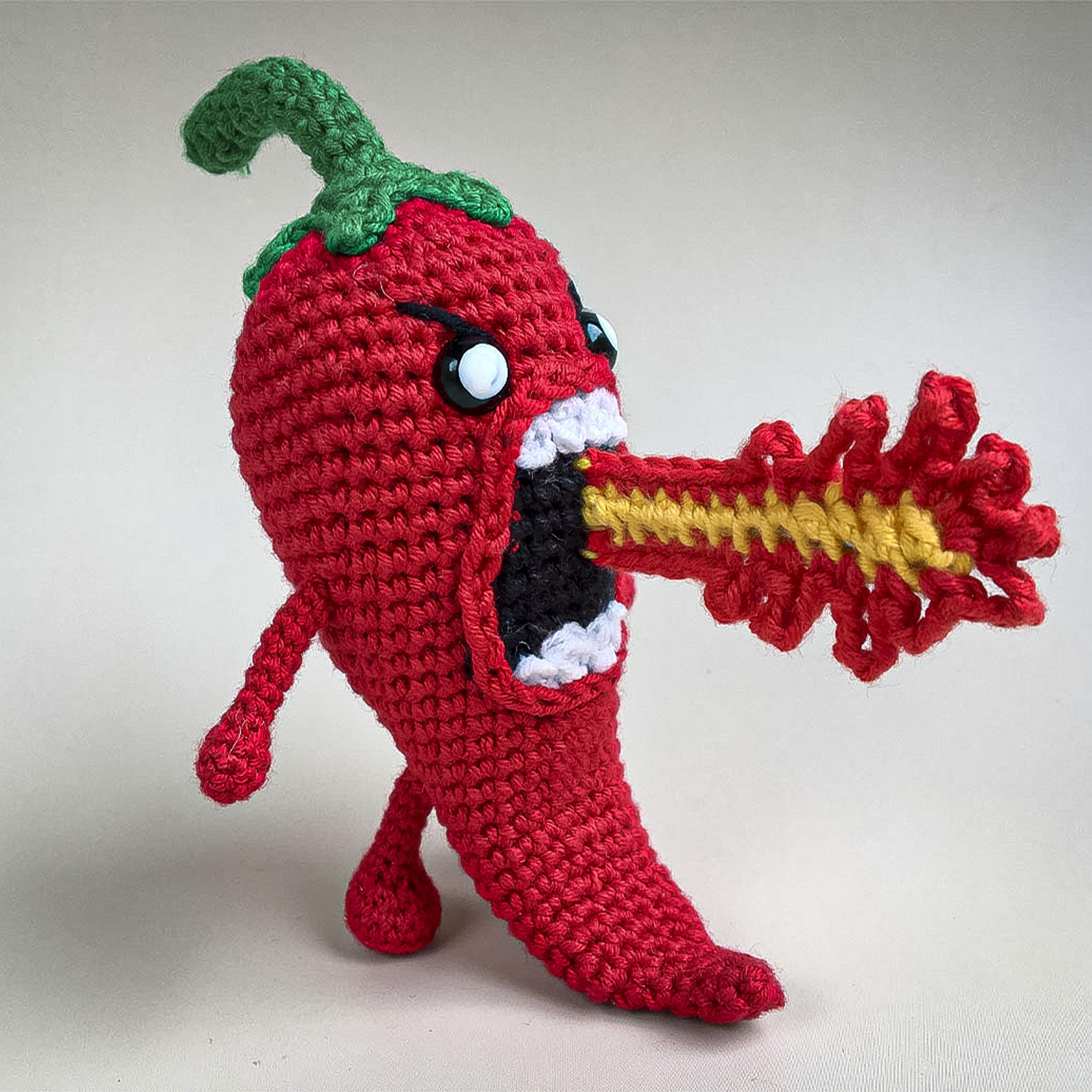 Amigurumi Spicy Chili Crochet Pattern: Fire Breathing Plush (PDF ...