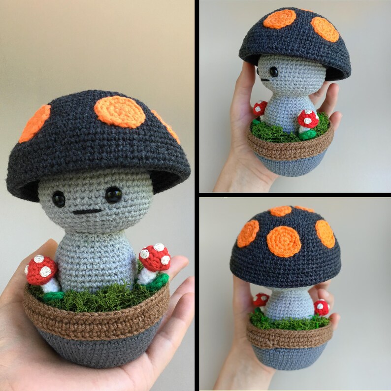 Mushroom in Pot Crochet Pattern: Amigurumi Plush Toy (PDF Tutorial) - Etsy