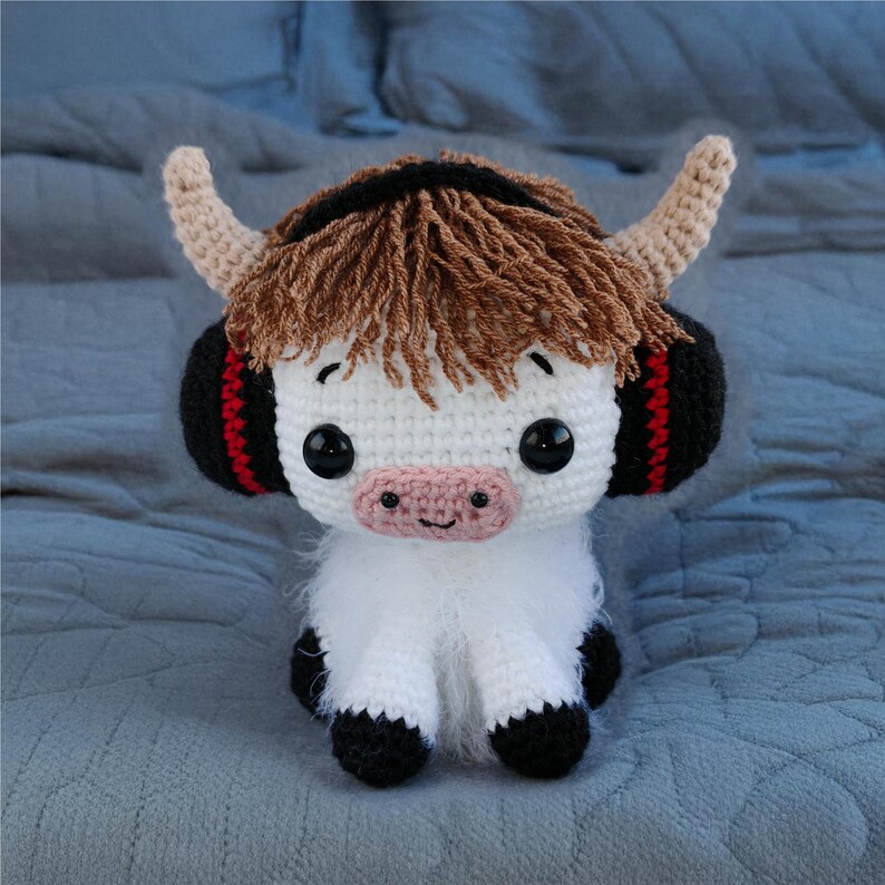 Highland Cow Crochet Pattern PDF, Amigurumi Plushie Tutorial, Cute Cow ...