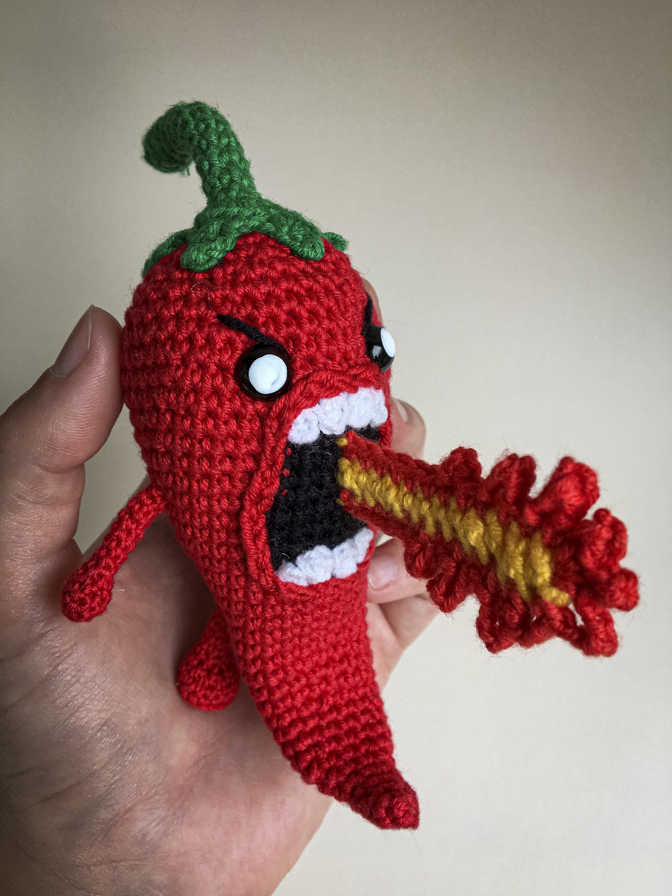 Amigurumi Spicy Chili Crochet Pattern: Fire Breathing Plush (PDF ...